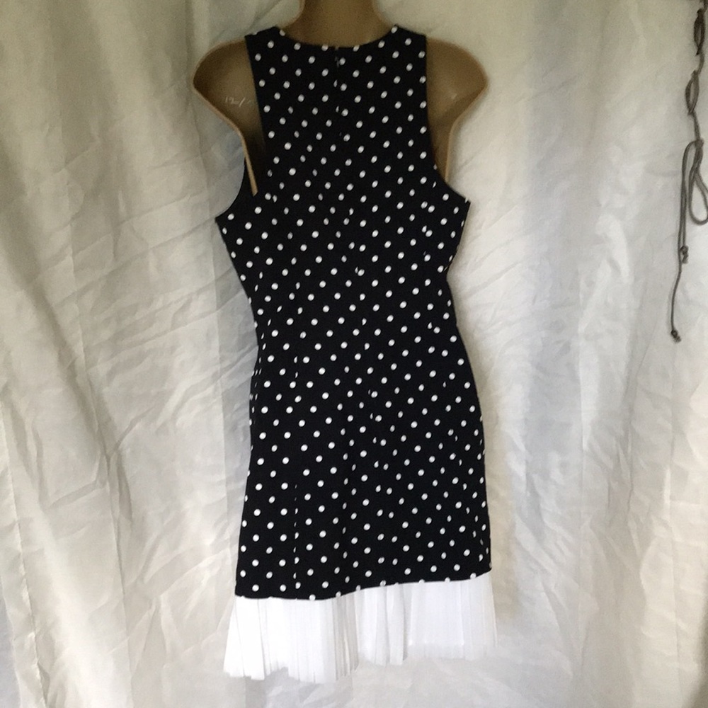 Cinq A Sept 5a7 Black And White Dots Dress Sz 8 New! - Gem